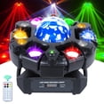 Queroig 120W RGBW 6-Arm Moving Head Light, DMX512 Sound Activated ...