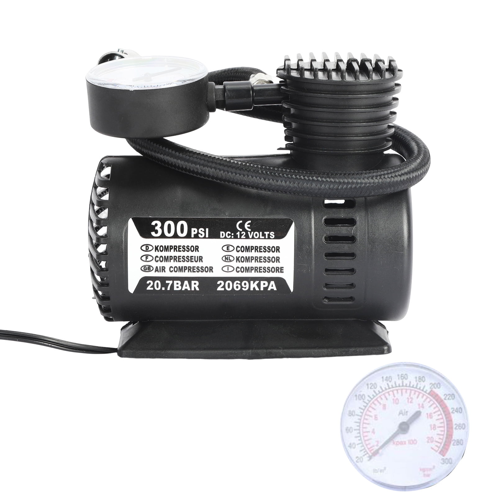 Queroig 12V Less Than 300PSI Low Noise High Efficiency Air Compressor ...