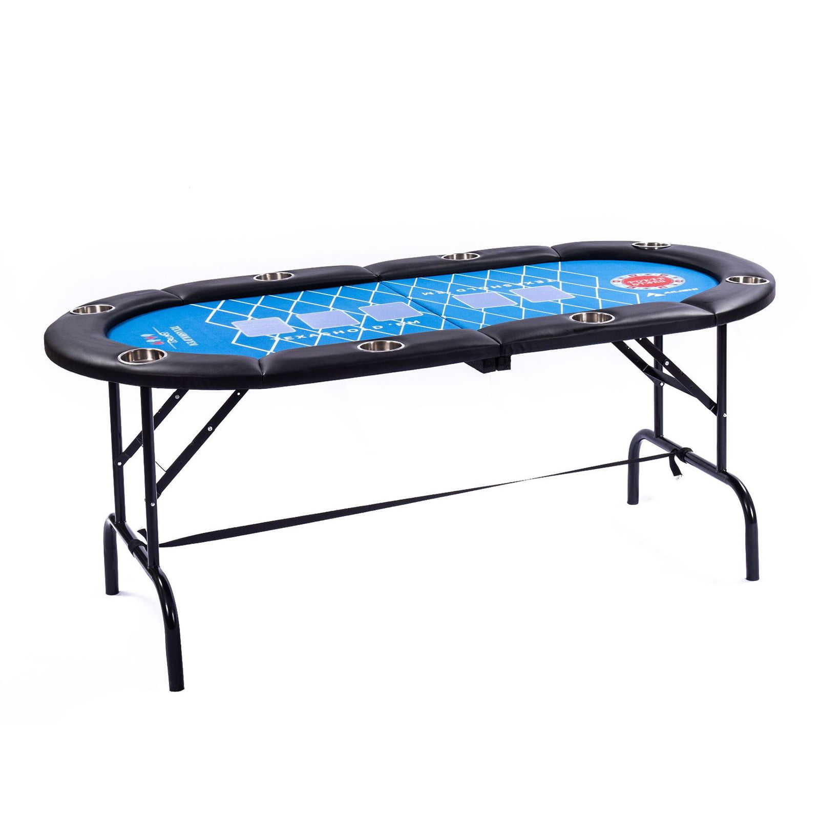 Queroig 71 Inch Poker Table 8 Folding Poker Table with Collapsible Legs ...