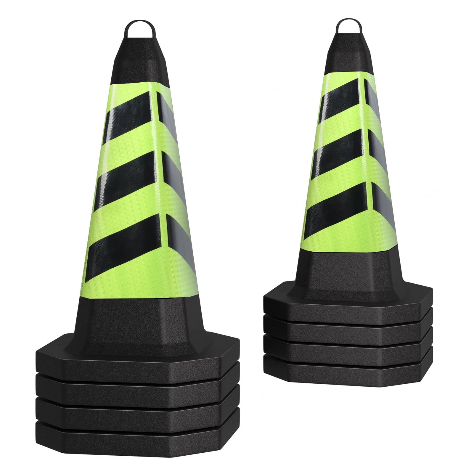 Queroig 8 Pcs Traffic Safety Cone, 28" Green Road Parking Cone with ...