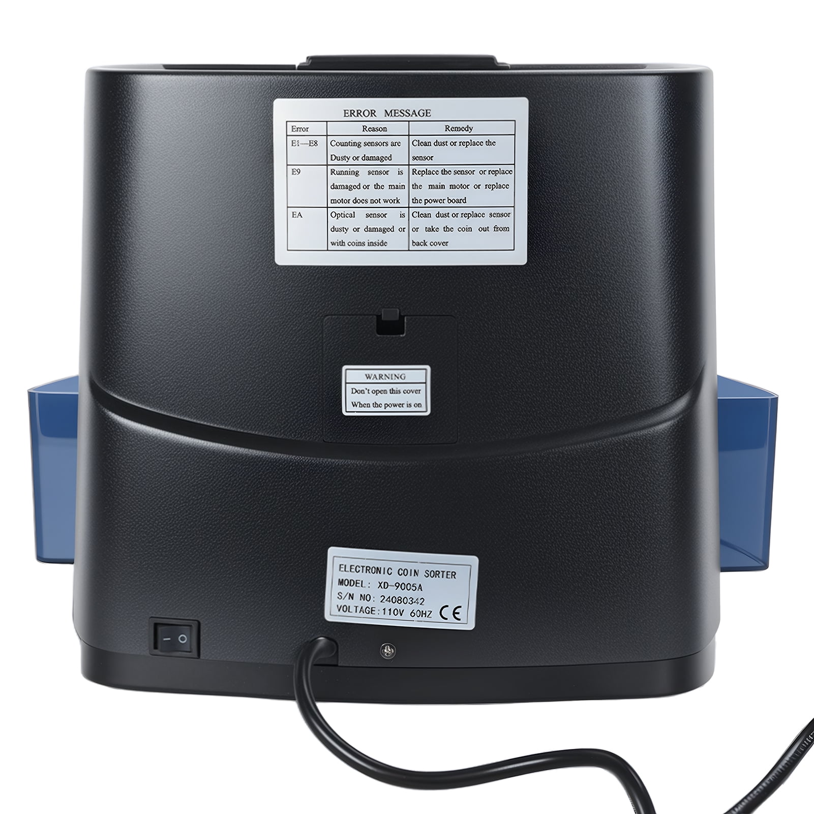 Queroig Coin Counter Machine with LCD Screen, 500 Coins Capacity ...