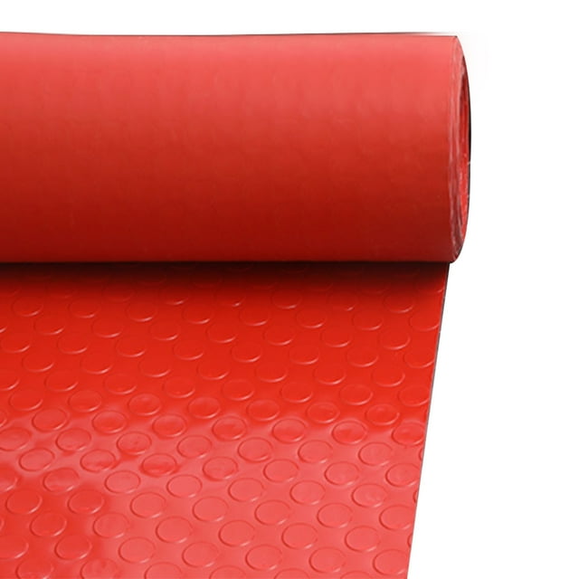 Queroig Coin Pattern Garage Floor Mat, Anti-slip Texture PVC Garage ...