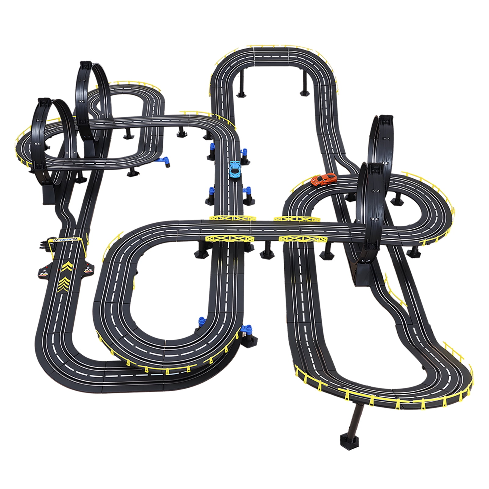 Queroig Electric Slot Car Race Track Set for Kids, Electric Remote ...