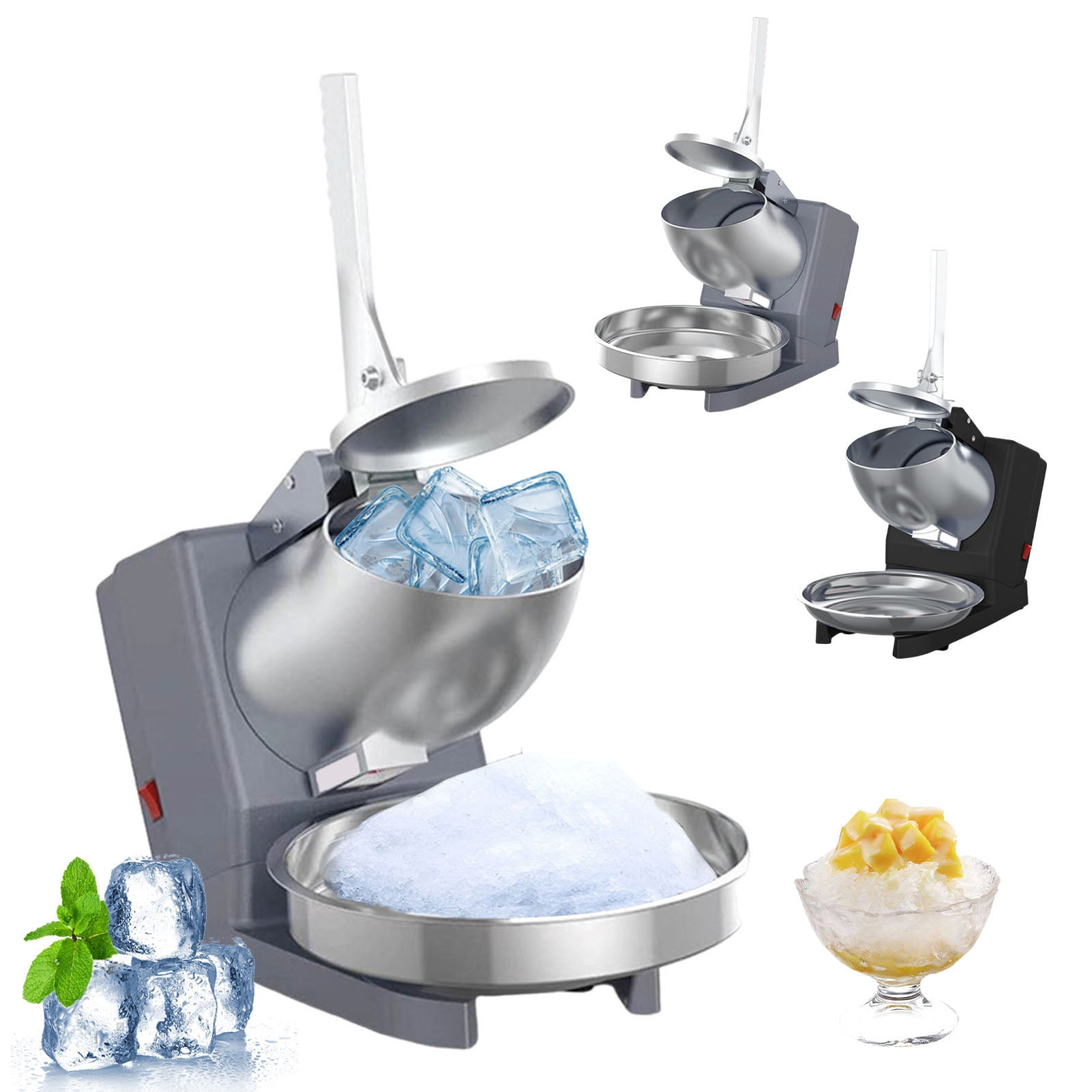 Queroig Electric Snow Cone Maker Ice Crusher Machine with Ergonomic ...
