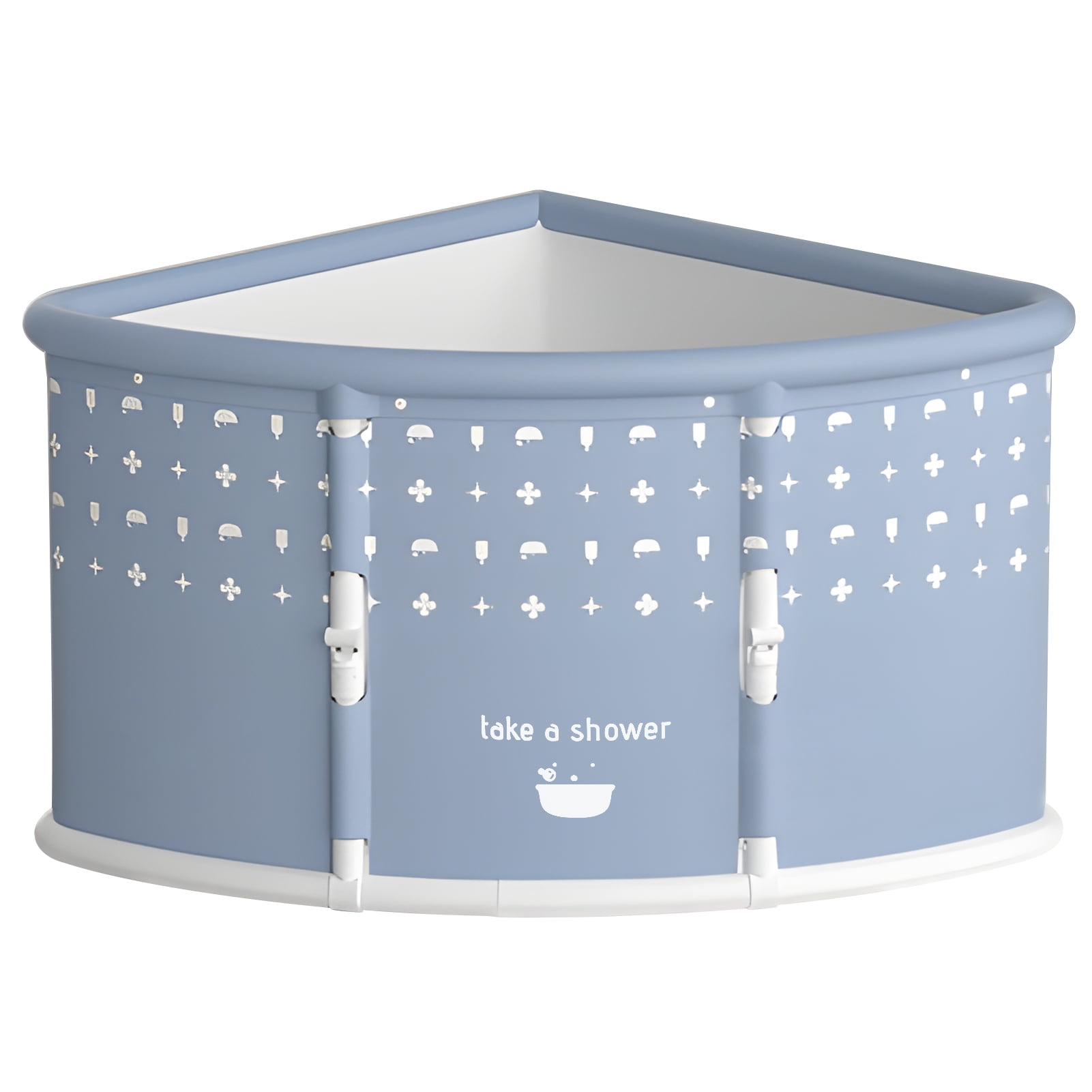 Queroig Fan-shaped Foldable Bathtub, Portable Bathtub for Adult, Large ...