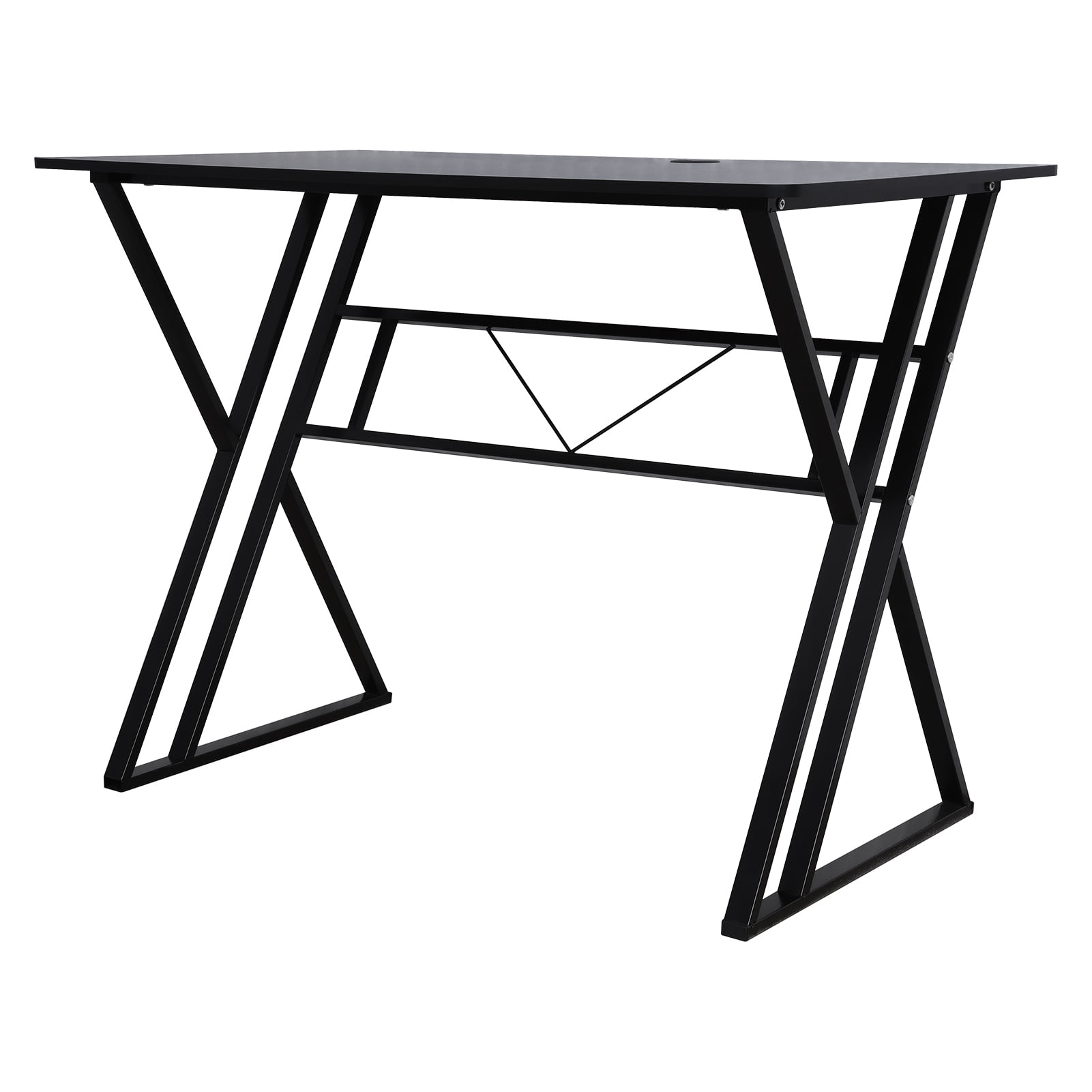 Queroig Gaming Desk, Ergonomic Computer Game Table with Dual K-shaped ...