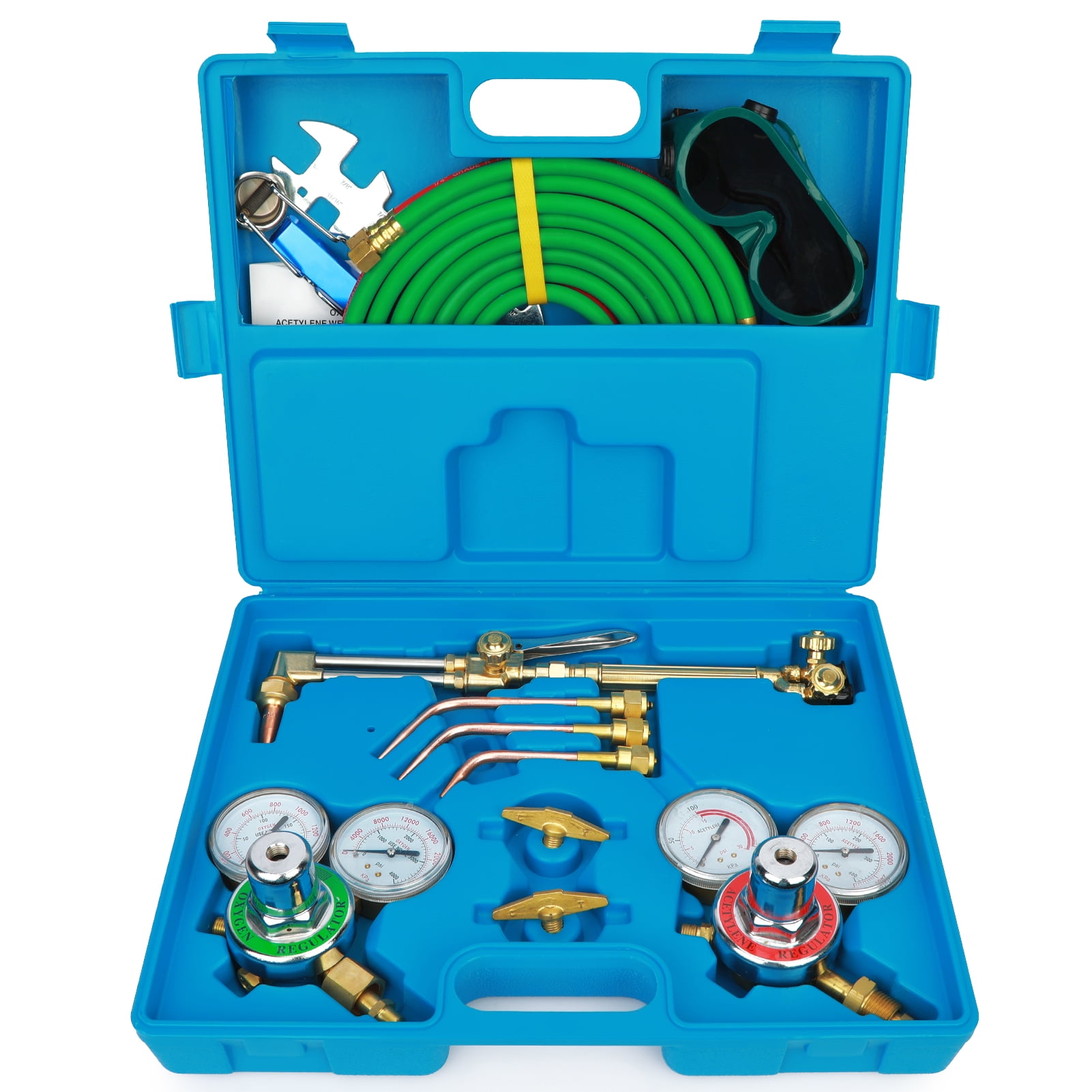 Queroig Long Hose Brass Nozzle Welding Torch Kit with Toolbox ...