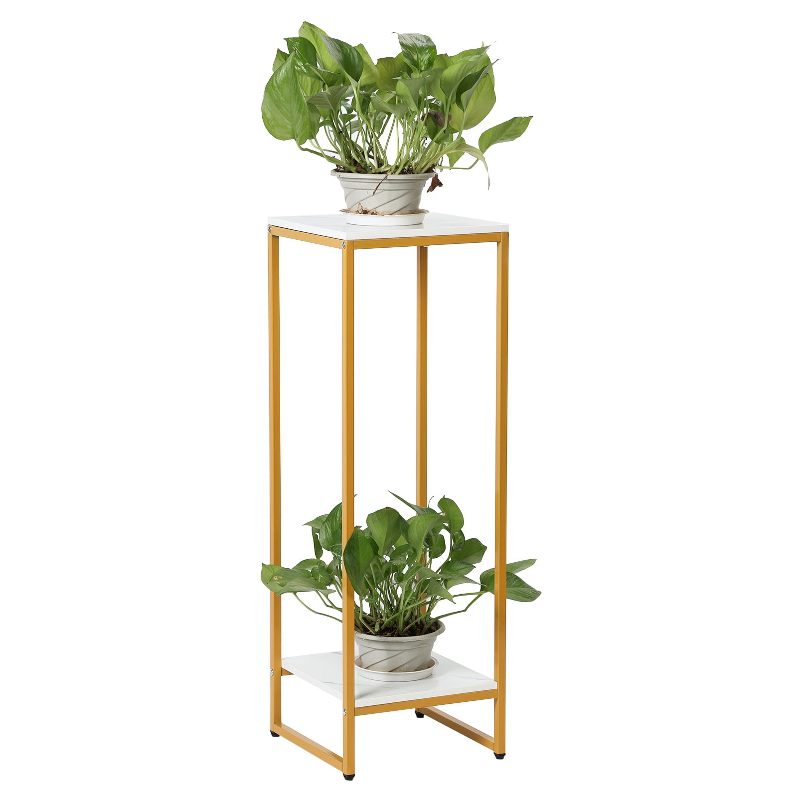 Queroig Nordic Style Flower Stand, 2-Tier Plant Rack, Indoor Living ...