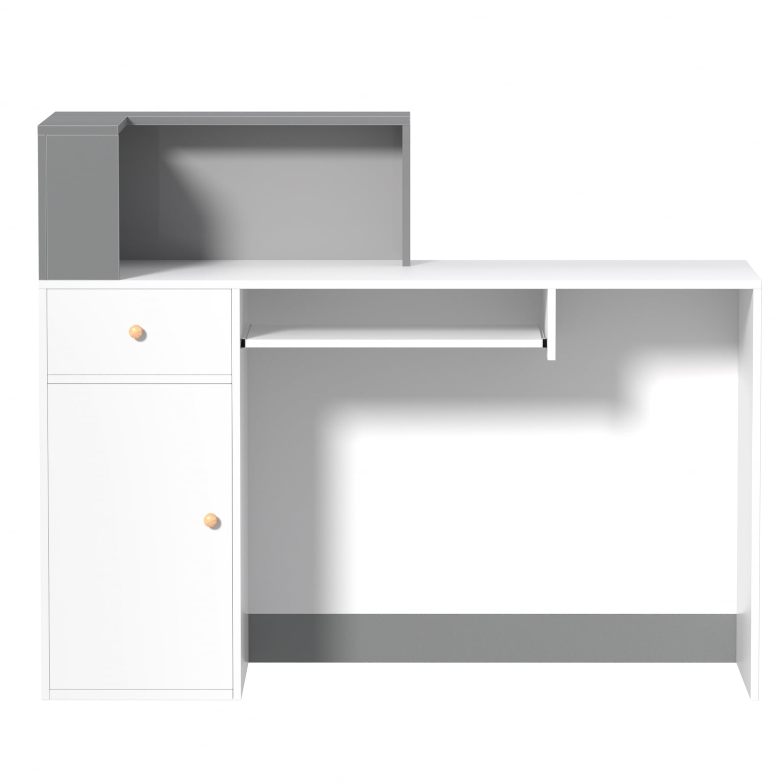 Queroig Reception Desk, Cash Register Stand, Reception Counter with 1 ...