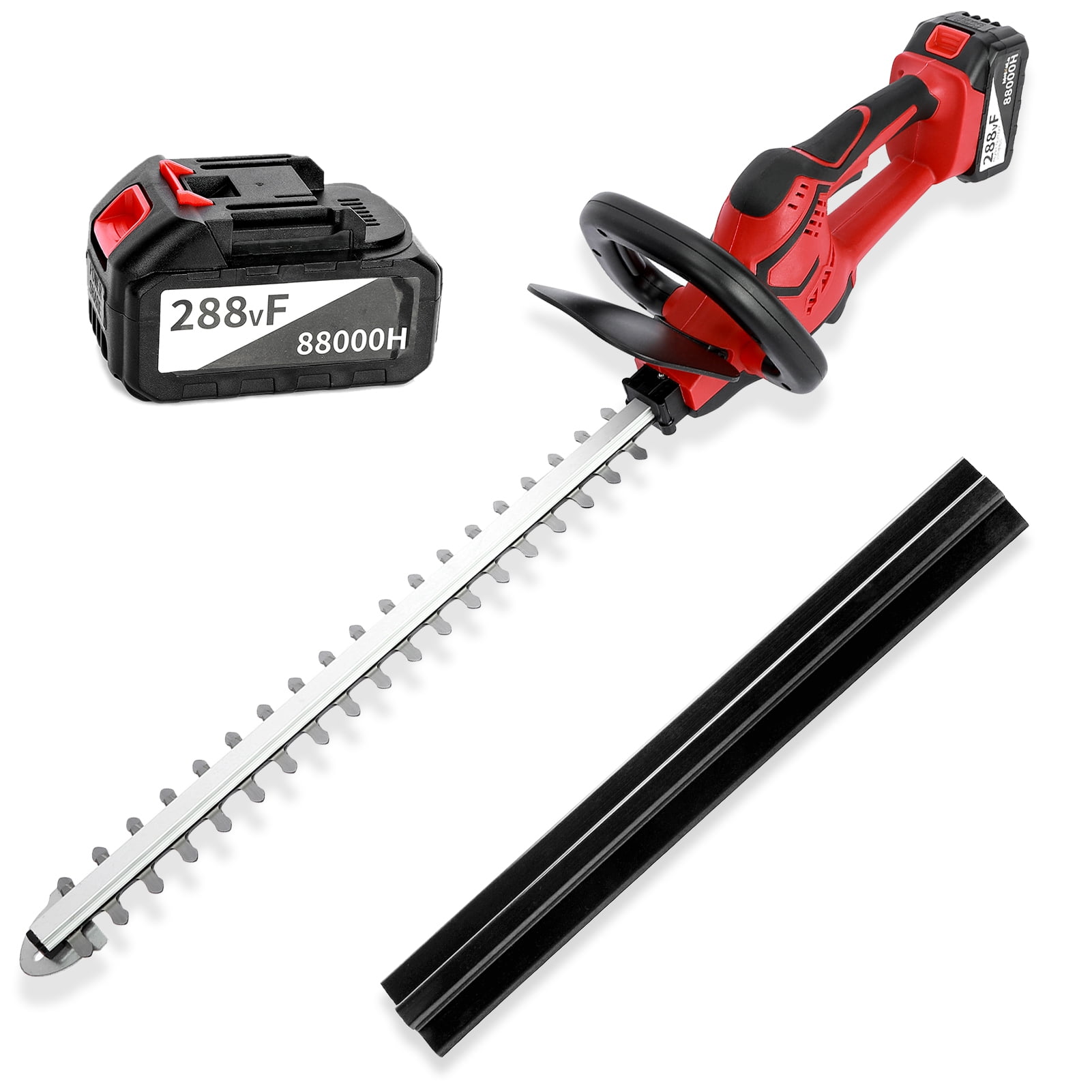 Queroig Wireless Hedge Trimmer Brushless Motor Anti Slip Handle Double ...