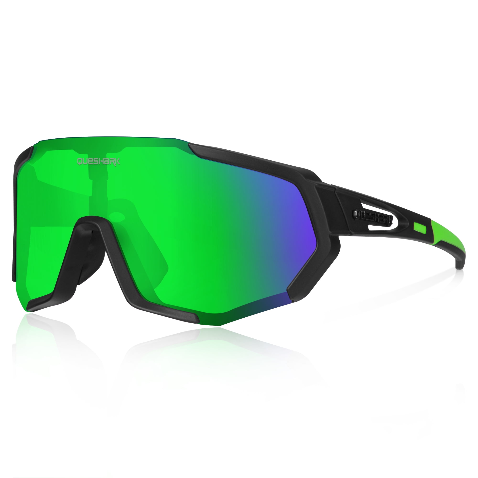 Queshark Cycling Glasses Tr90 Frame Polarized Sports Sunglasses Bike
