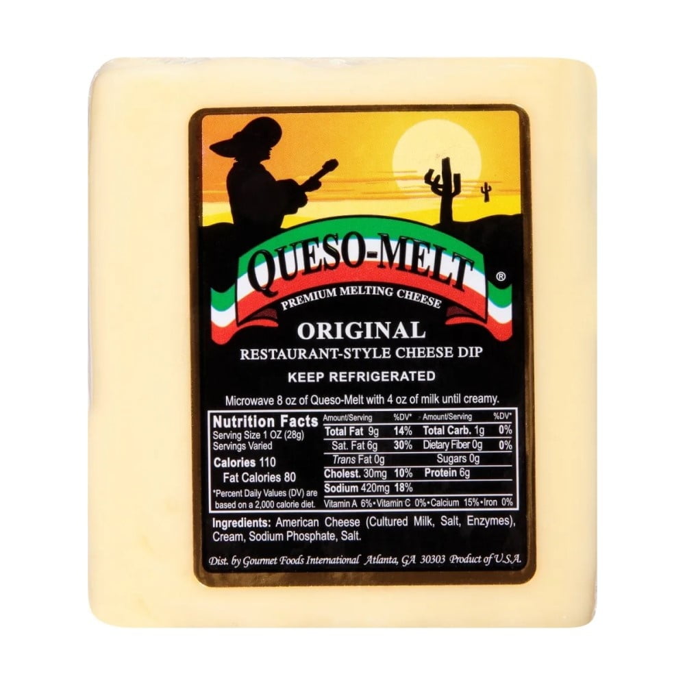 Queso Melt Original Cheese Chunk, 8OZ, 10 Pack - Walmart.com