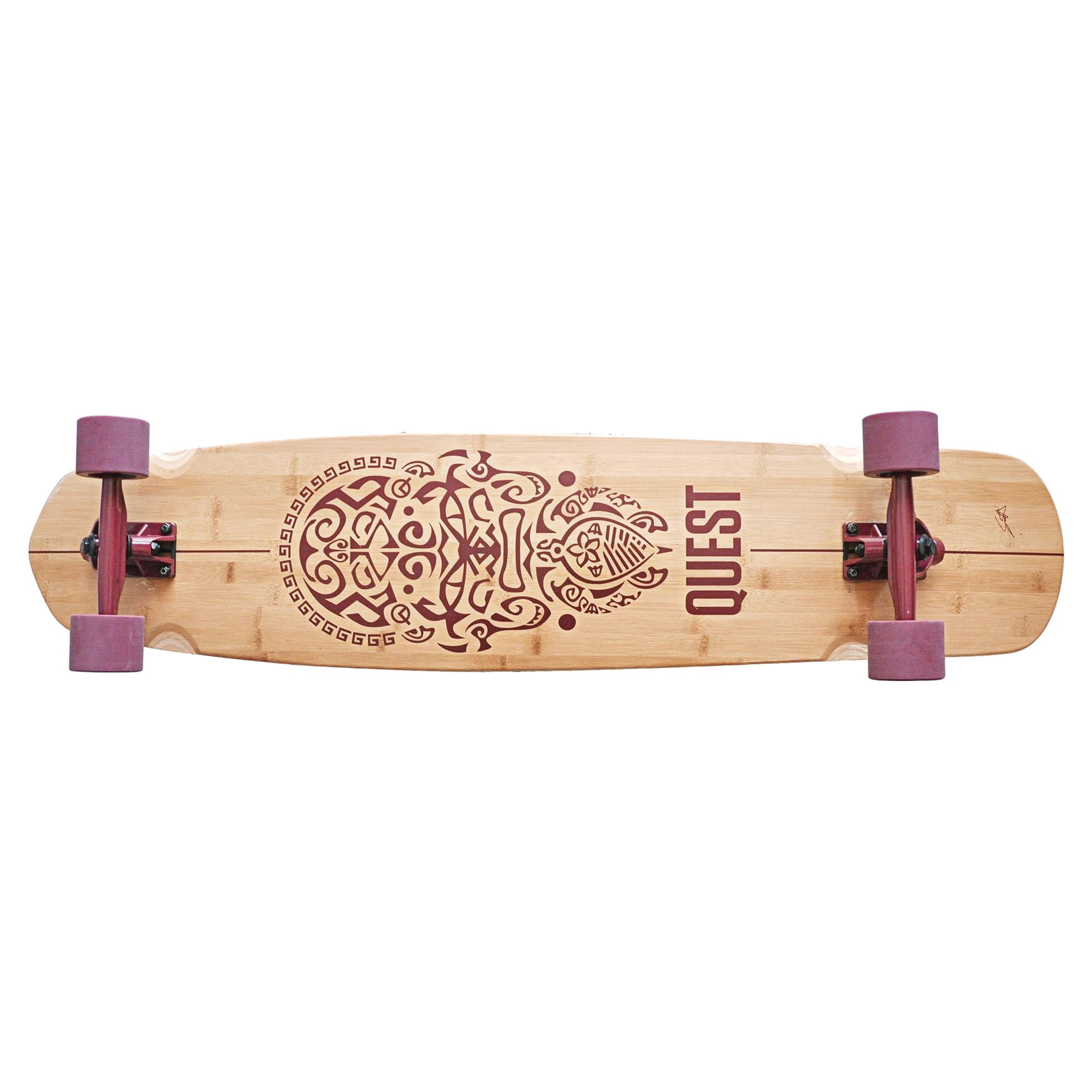 Quest Boards 40" Enata Maple and Bamboo Longboard - Walmart.com