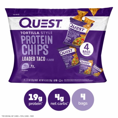 Quest Loaded Taco Tortilla Protein Chips Multipack - 1.1 oz - 4 ct ...