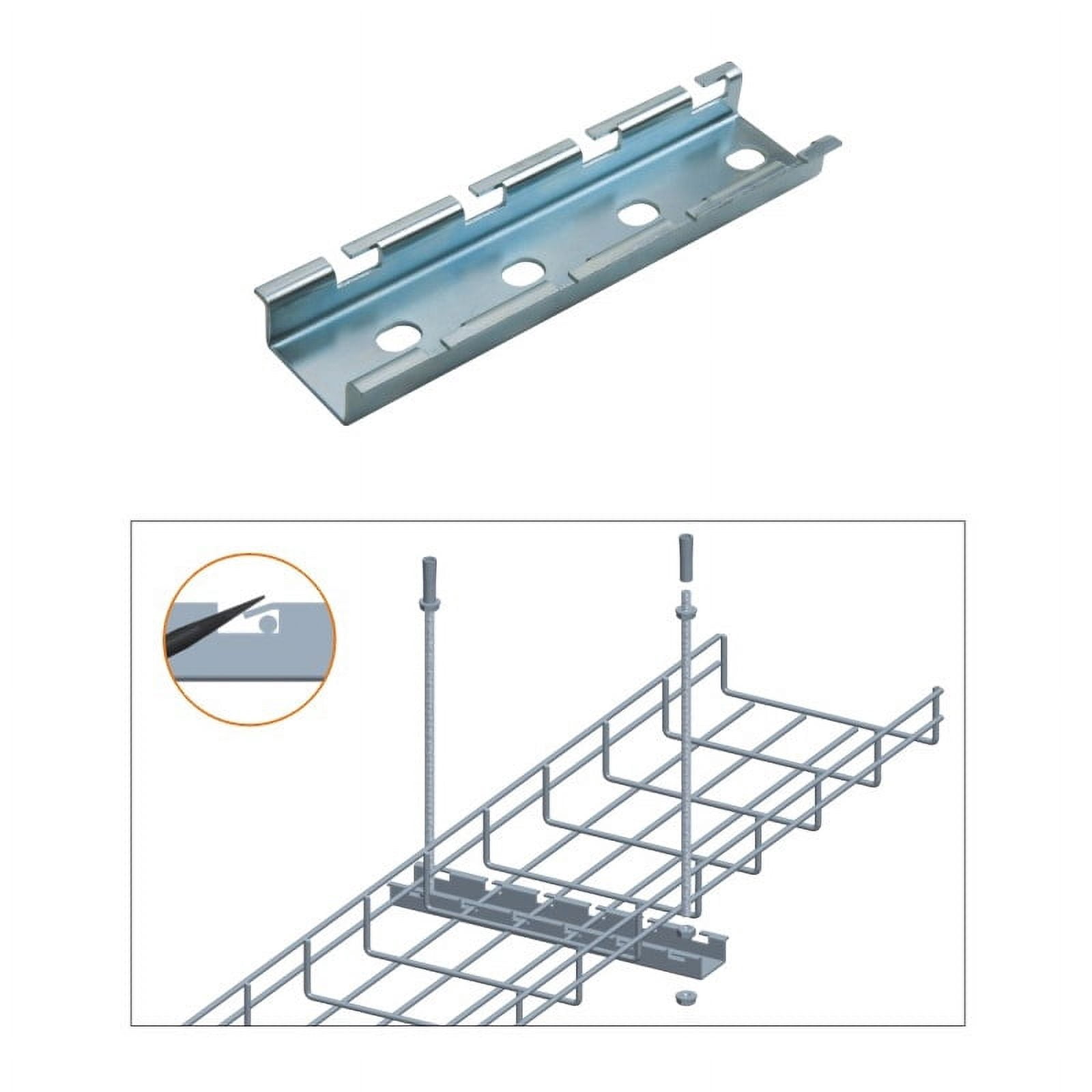 Quest Manufacturing CT0010-12-03 12" Zinc Ceiling Hanging Bar, Silver ...