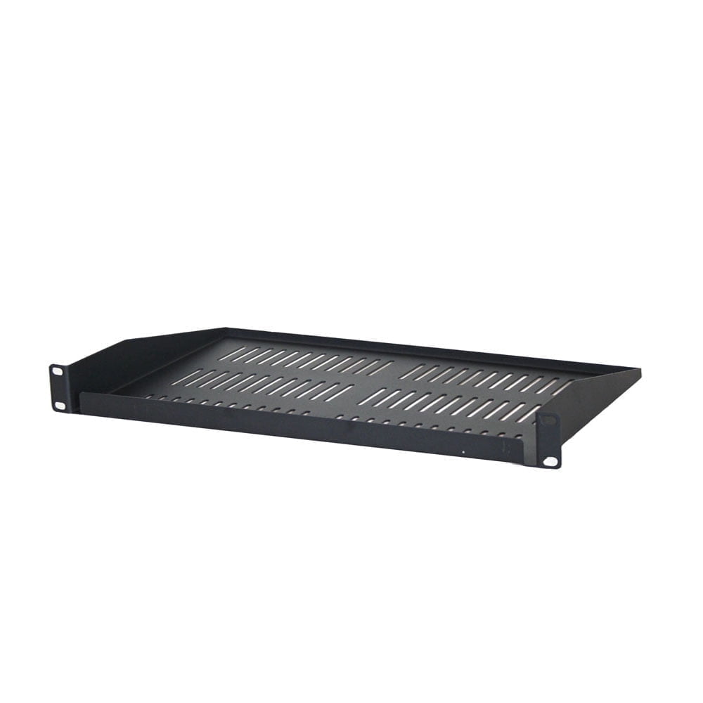 Quest Manufacturing 1U Black Steel Storage Shelf Unit - 19"W x 15"D ...