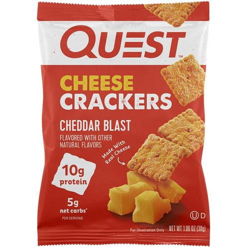 Quest Nutrition Cheese Crackers, Cheddar Blast, 10G Protein, 5G Net ...