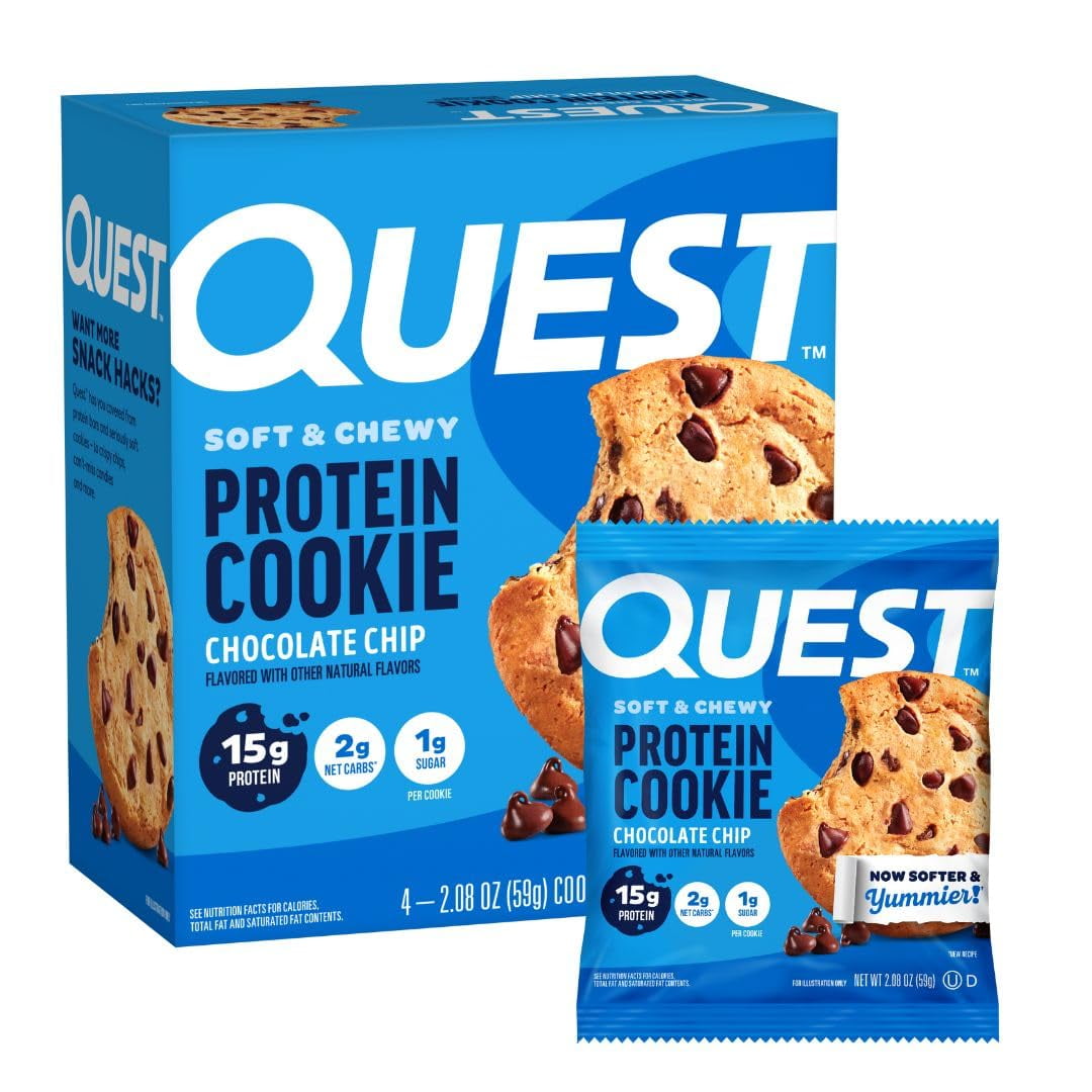 Quest Nutrition ChocolateITSC Chip Protein Cookie, 15g Protein, 1g ...