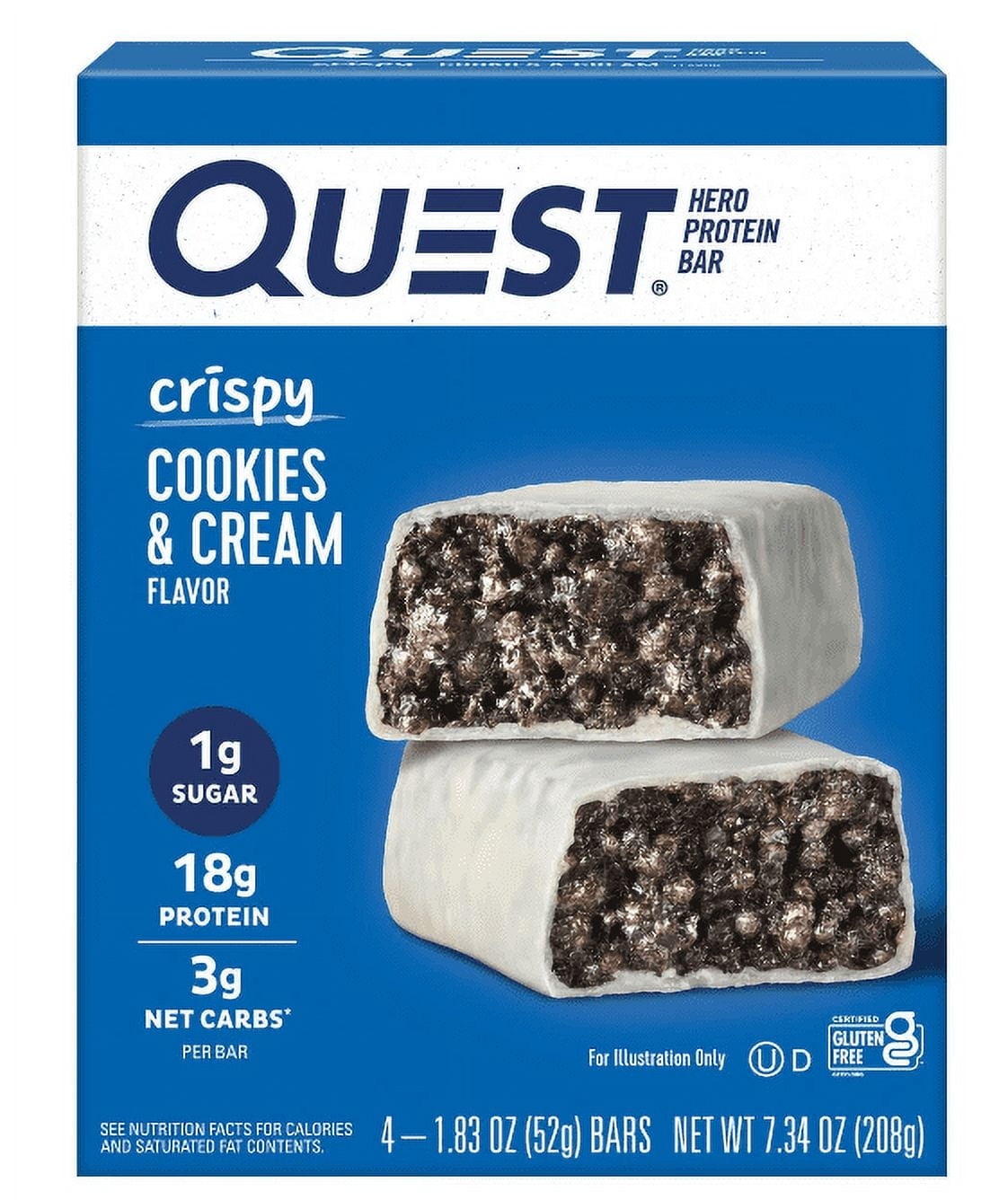 Quest Nutrition, Crispy Hero Protein Bars, Low Carb, Gluten Free ...