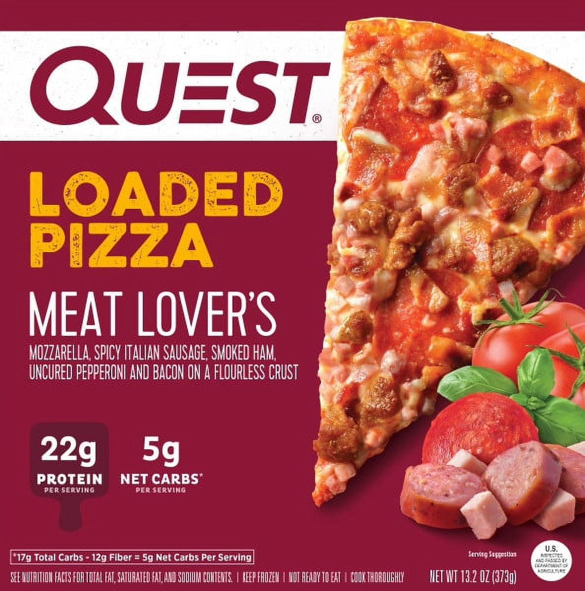 Quest Protein Pizza, Meat Lovers, 22g Protein, 13.2 Nepal | Ubuy