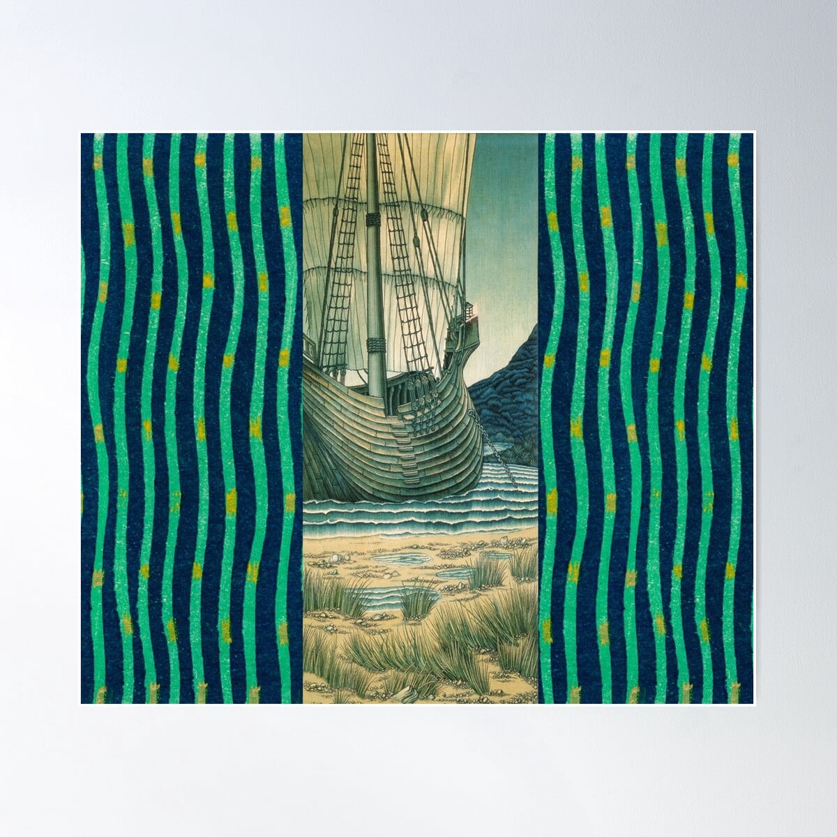 Quest Of Holy Grail The Ship Poster Wall Art, Modern Wall Decor For ...