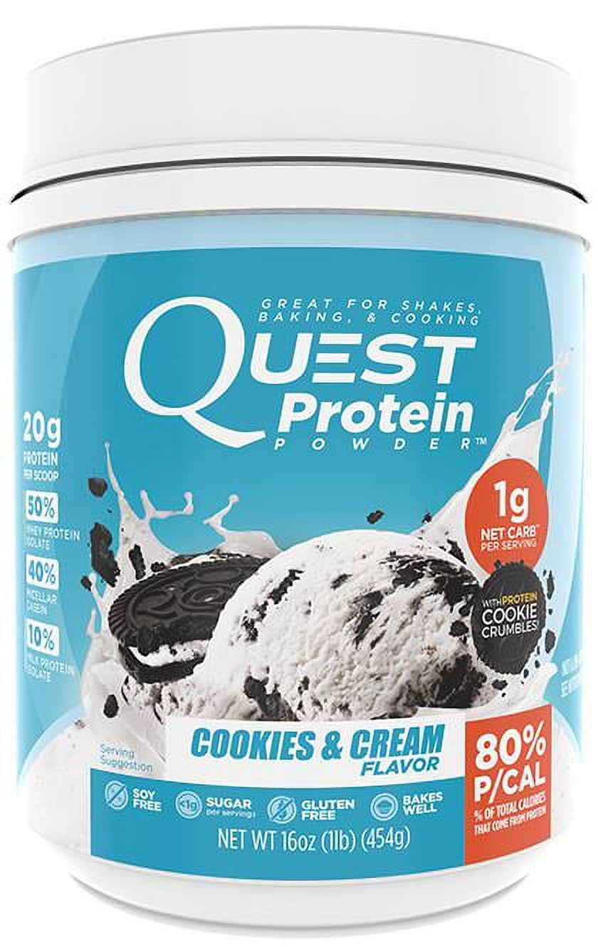 Quest Protein Powder, Cookies & Cream, 22g Protein, 1 Lb - Walmart.com