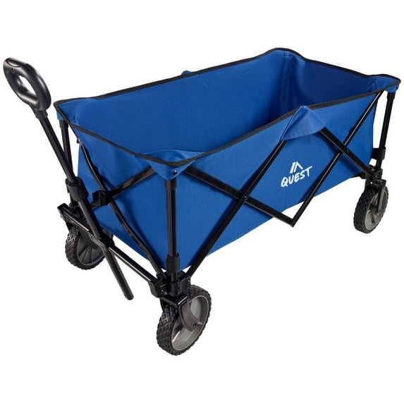 Quest Quad Fold Wagon, Telescoping Handle, 360Â° Turn Front Wheels ...