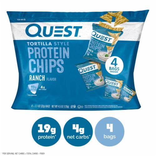 2X-Quest Ranch Tortilla Protein Chips Multipack - 1.1 oz - 4 ct ...