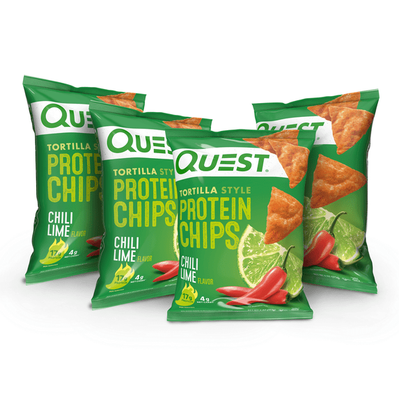 Quest Tortilla Style Protein Chips, Chili Lime, 1.1oz - 4 Count Bags ...