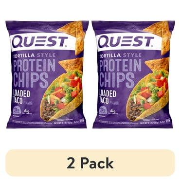 Quest Tortilla-Style Protein Chips, Low Carb, Baked, Loaded Taco, 4oz ...