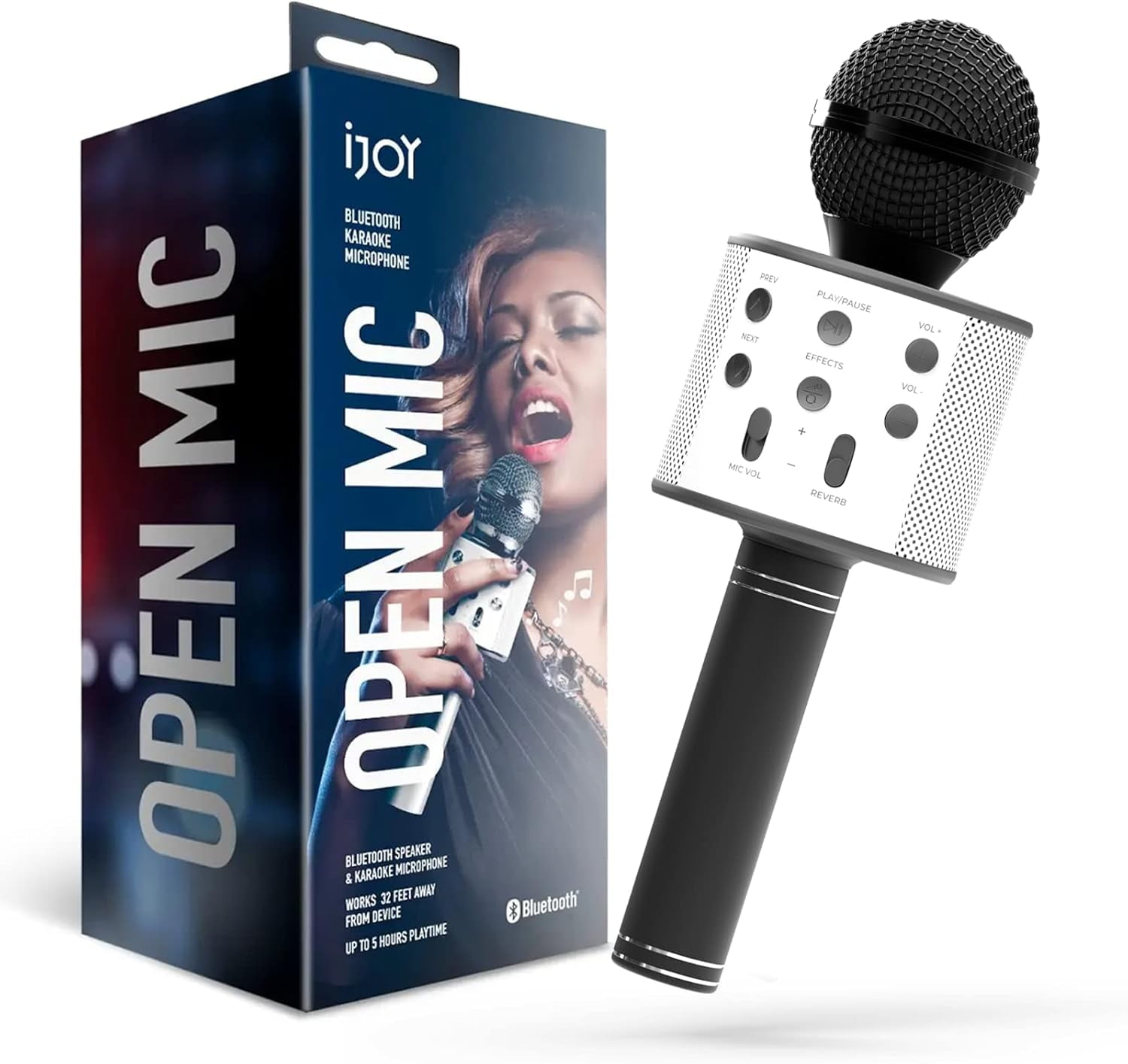 Quest iJoy Open Mic Karaoke Microphone With Echo And Volume Control, 8. ...