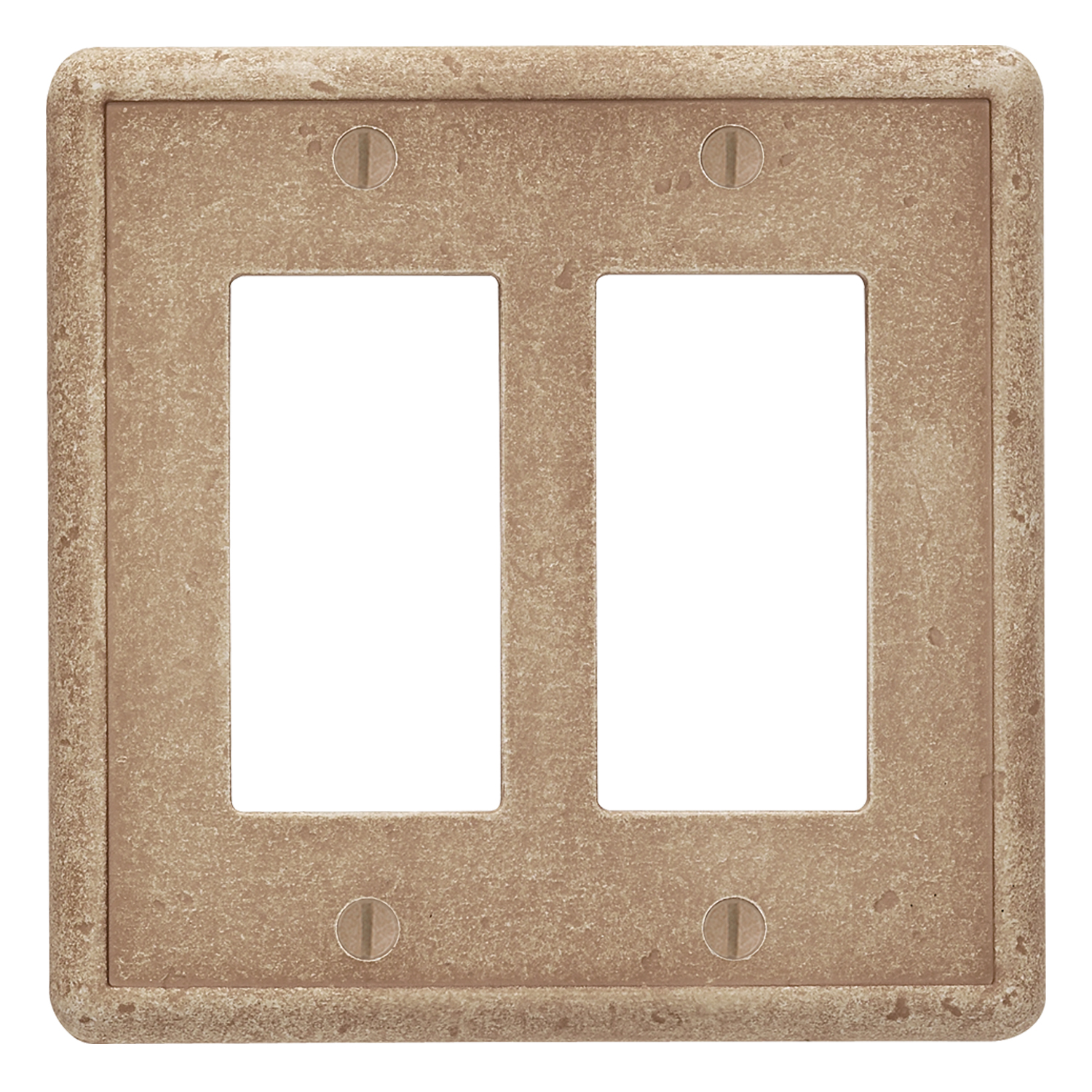 Questech Decor Double Rocker Light Switch Cover, Tumbled Texture, Noche ...