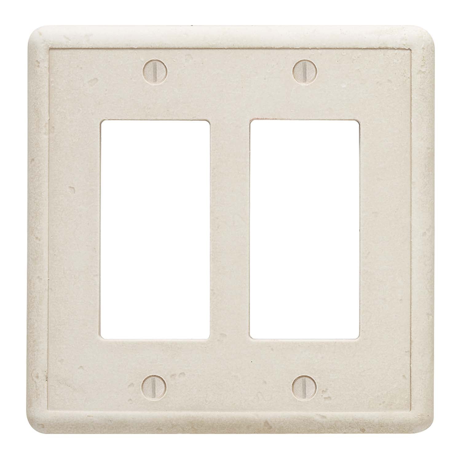 Questech Decor Double Rocker Light Switch Cover, Tumbled Texture, Sand ...