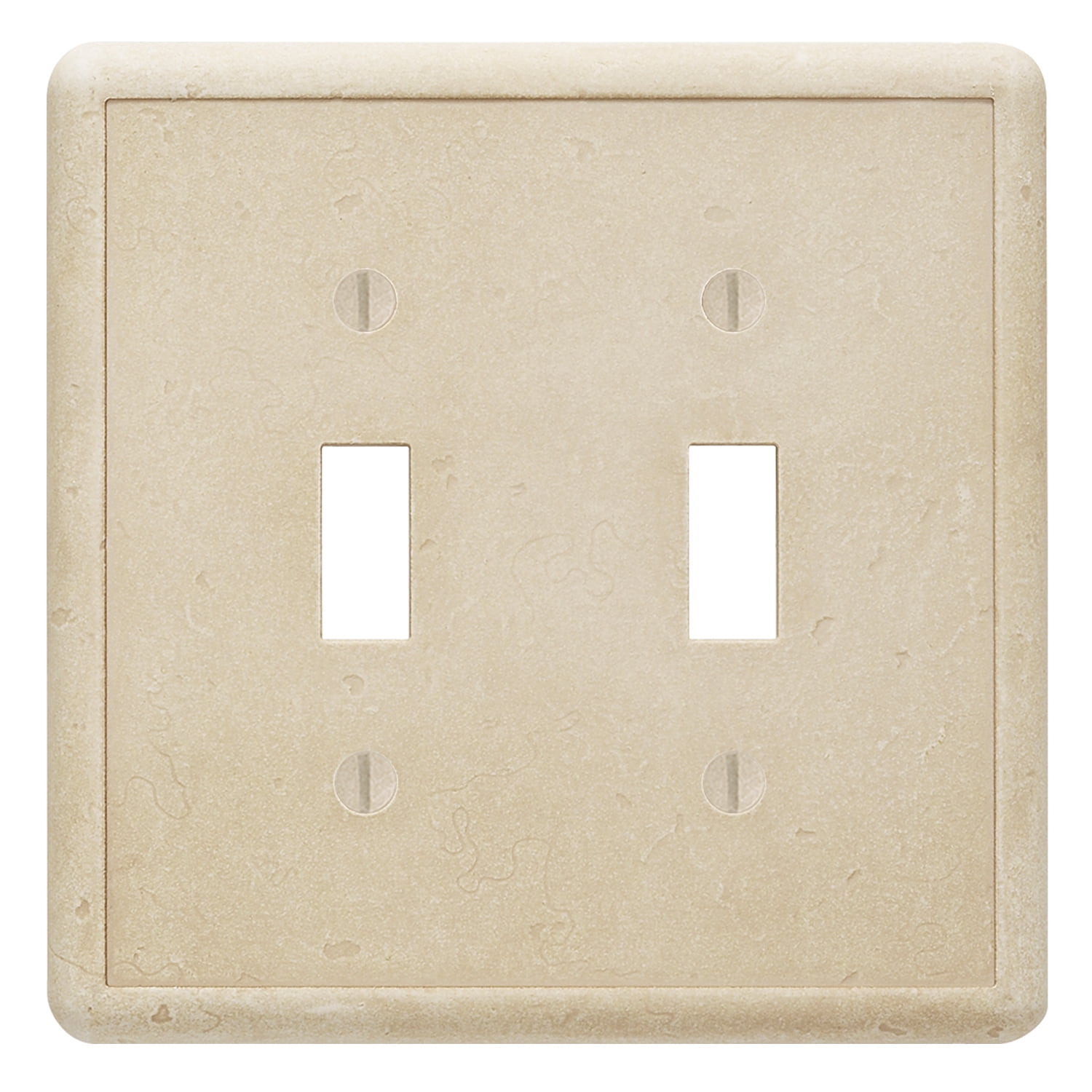 Questech Decor Double Toggle Light Switch Cover, Tumbled Texture ...