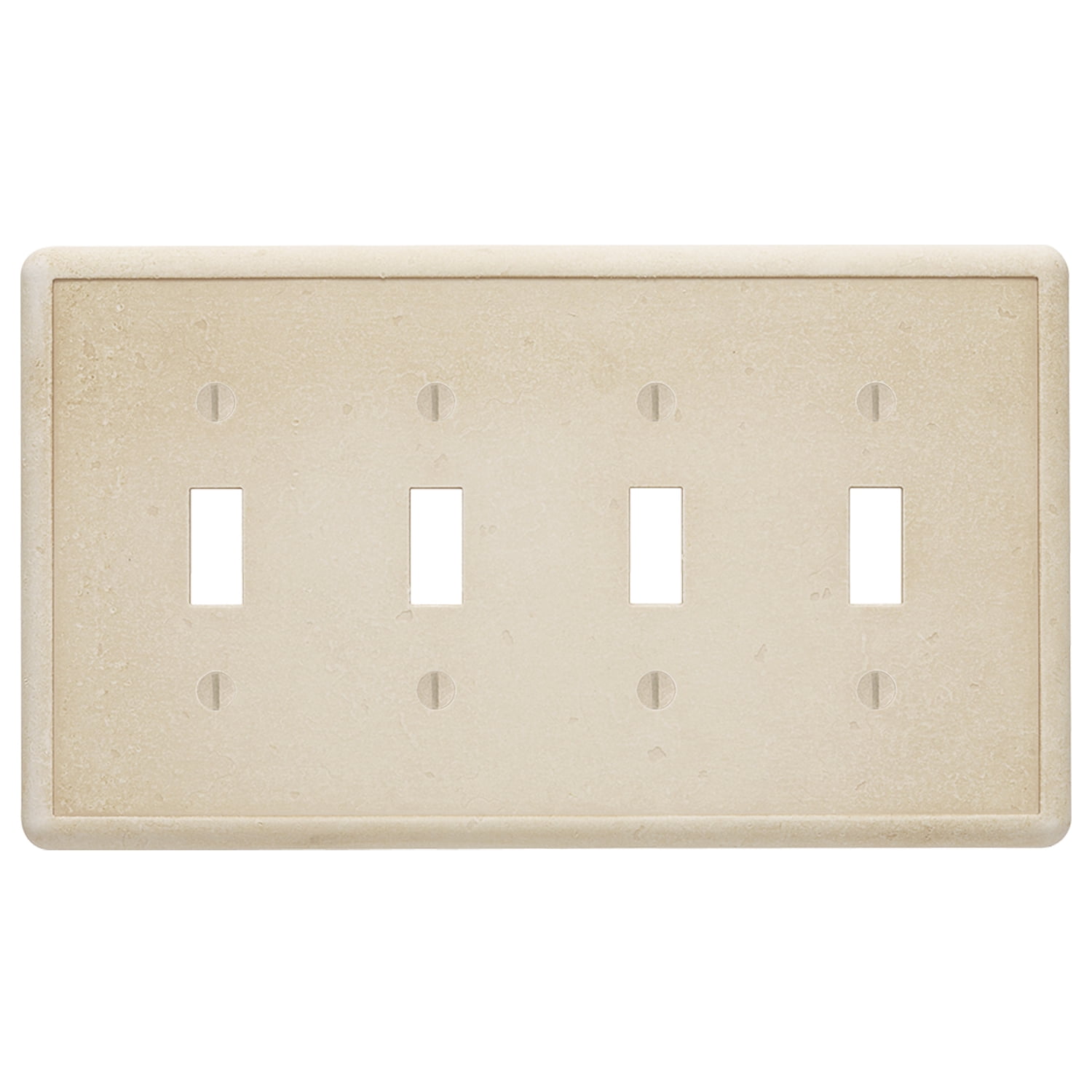 Questech Decor Quad Toggle Light Switch Cover, Tumbled Texture ...
