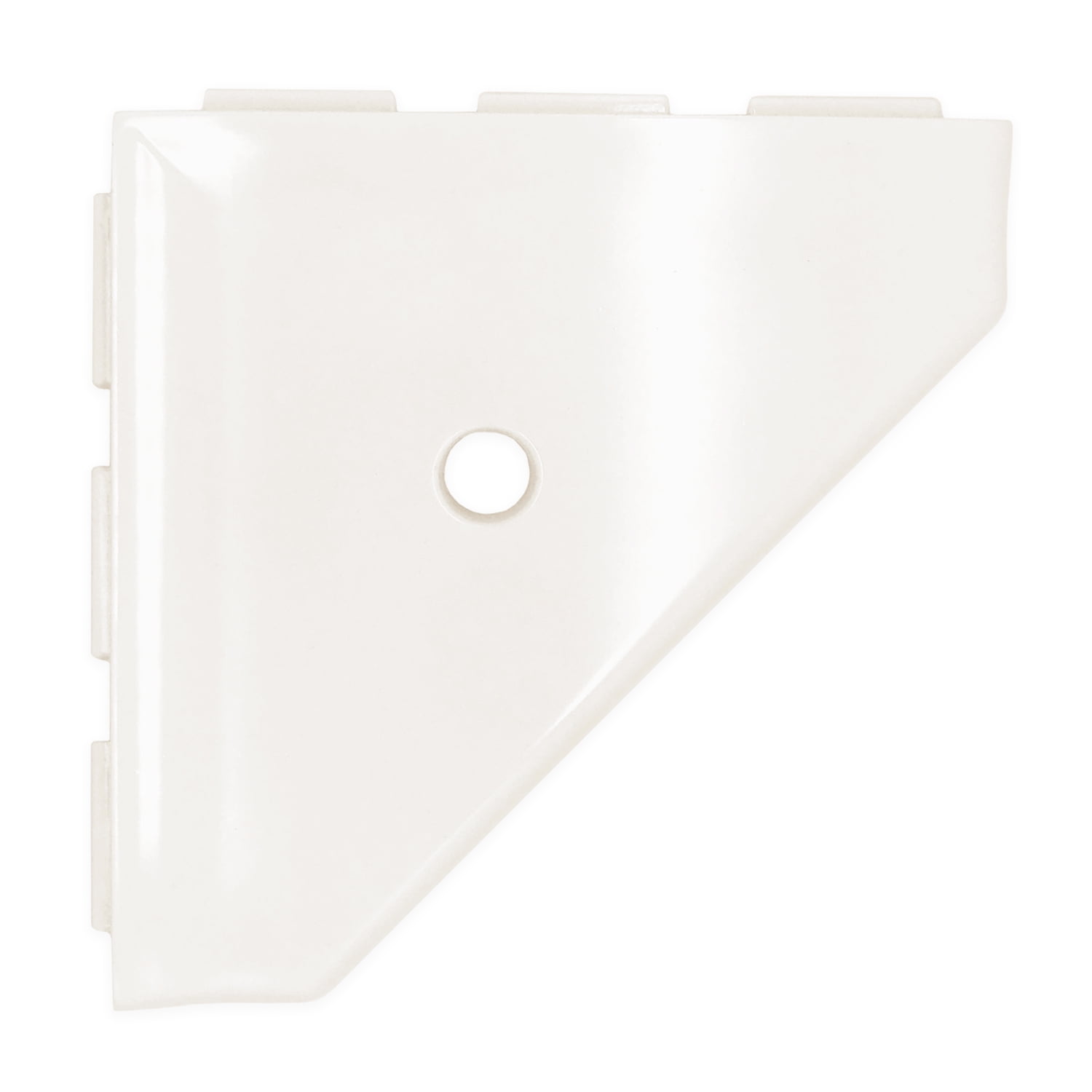 Questech Decor Shower Shelf, 8" Geo Lugged, White Polished - Walmart.com