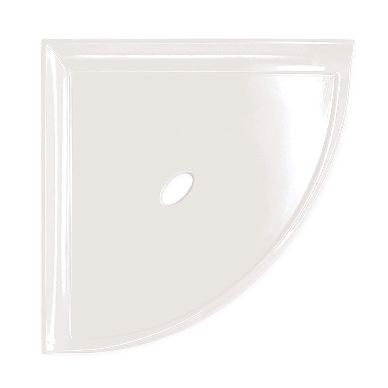 Questech Decor Shower Shelf, 8 inch Metro Flatback White Polished ...