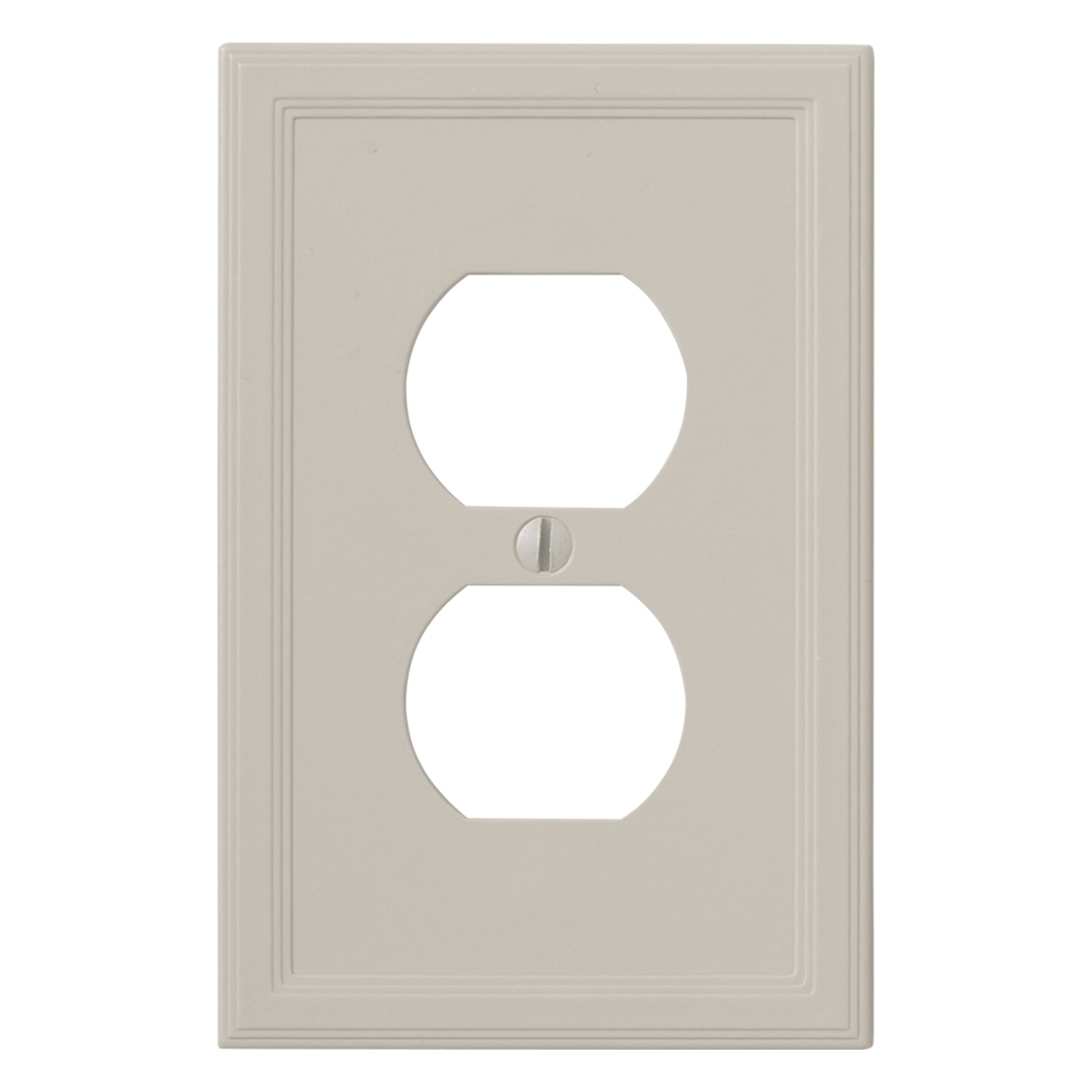 Questech Decor Single Duplex Outlet Cover, Insulated Wall Plate, Gray ...