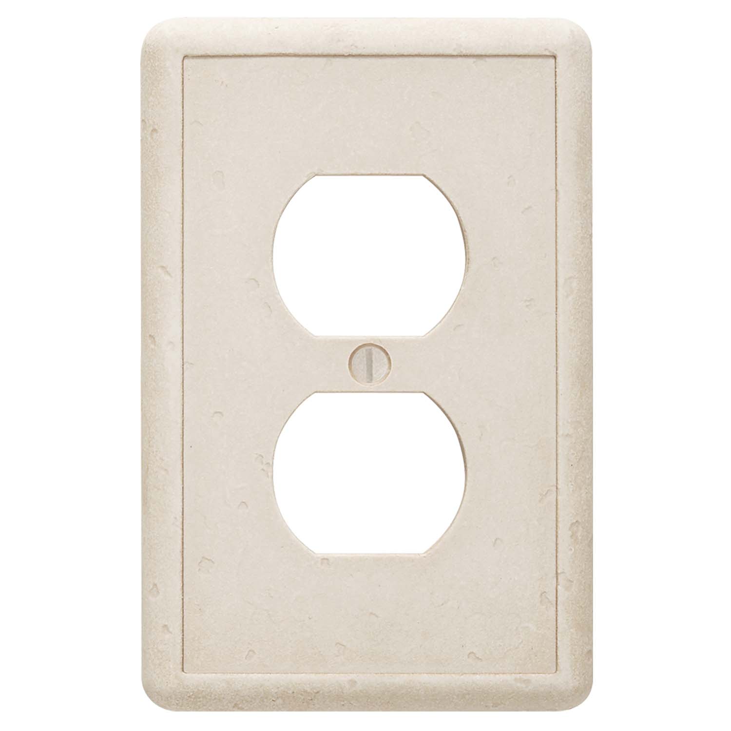 Questech Decor Single Duplex Outlet Cover, Tumbled Texture, Sand ...