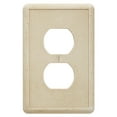 Questech Decor Single Duplex Outlet Cover, Tumbled Texture, Travertine ...