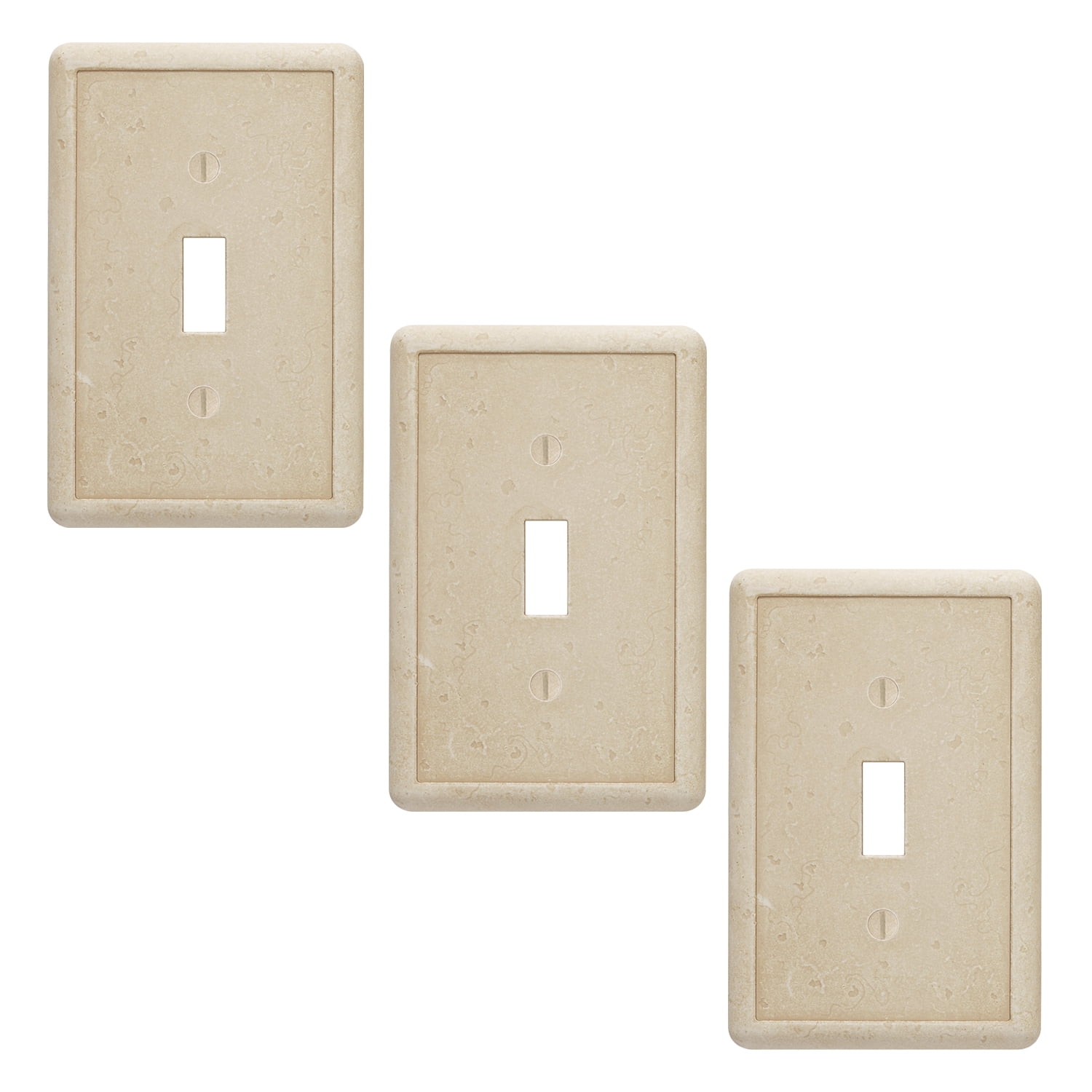 Questech Decor Single Toggle Light Switch Covers, Tumbled Texture ...