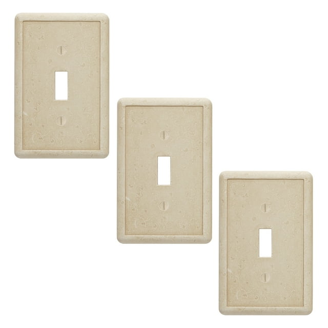 Questech Decor Single Toggle Light Switch Covers, Tumbled Texture ...
