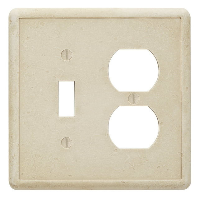Questech Decor Toggle/Duplex Combo Light Switch Cover, Tumbled Texture ...