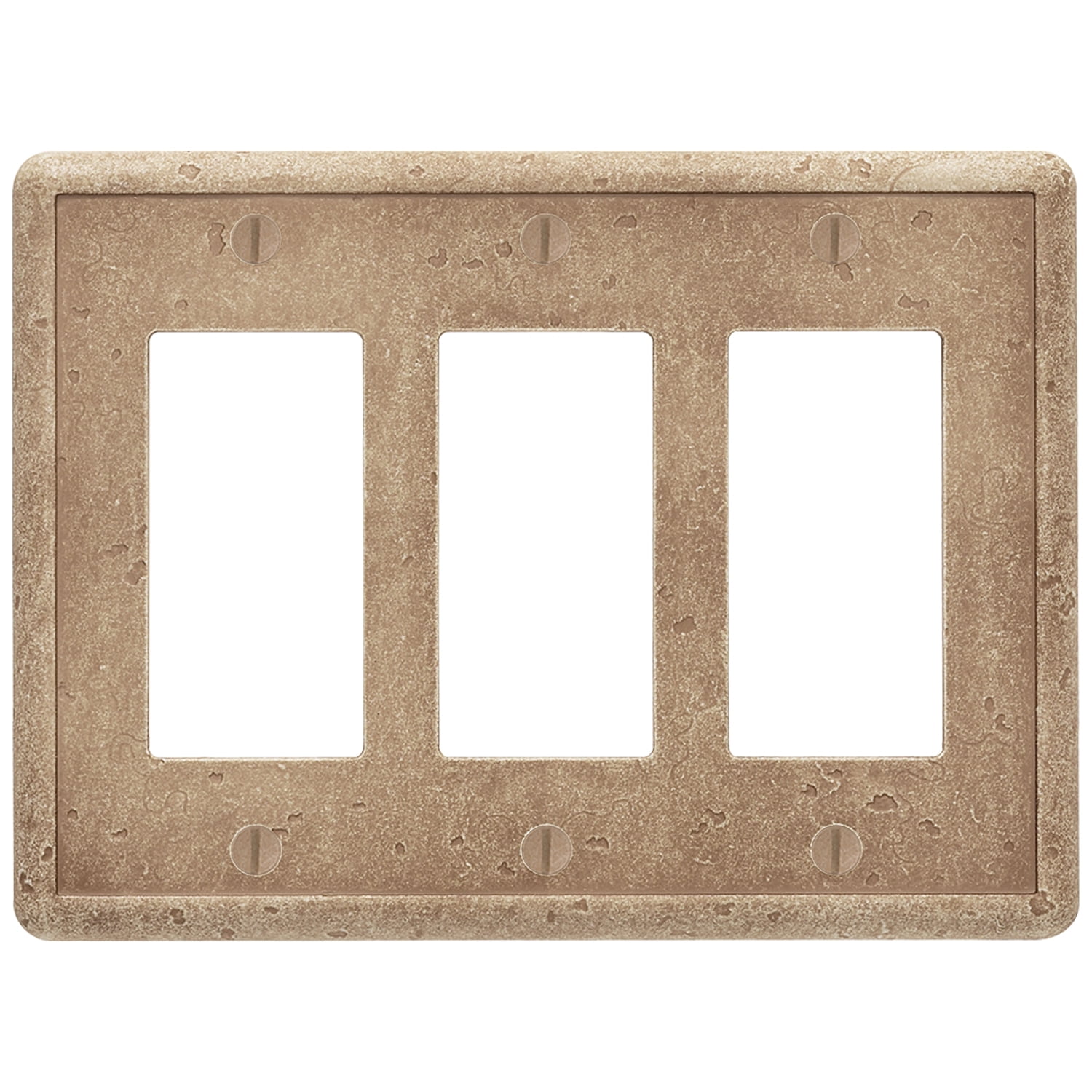 Questech Decor Triple Rocker Light Switch Cover, Tumbled Texture, Noche ...