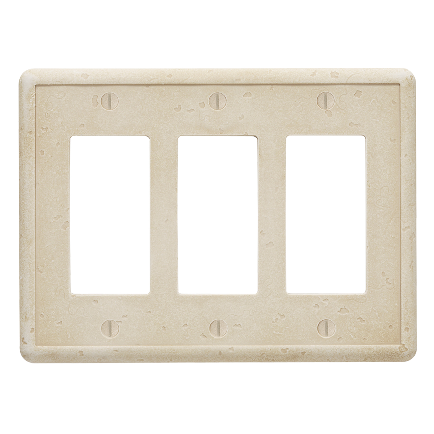 Questech Decor Triple Rocker Light Switch Cover, Tumbled Texture ...