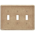 Questech Decor Triple Toggle Light Switch Cover, Tumbled Texture, Noche ...