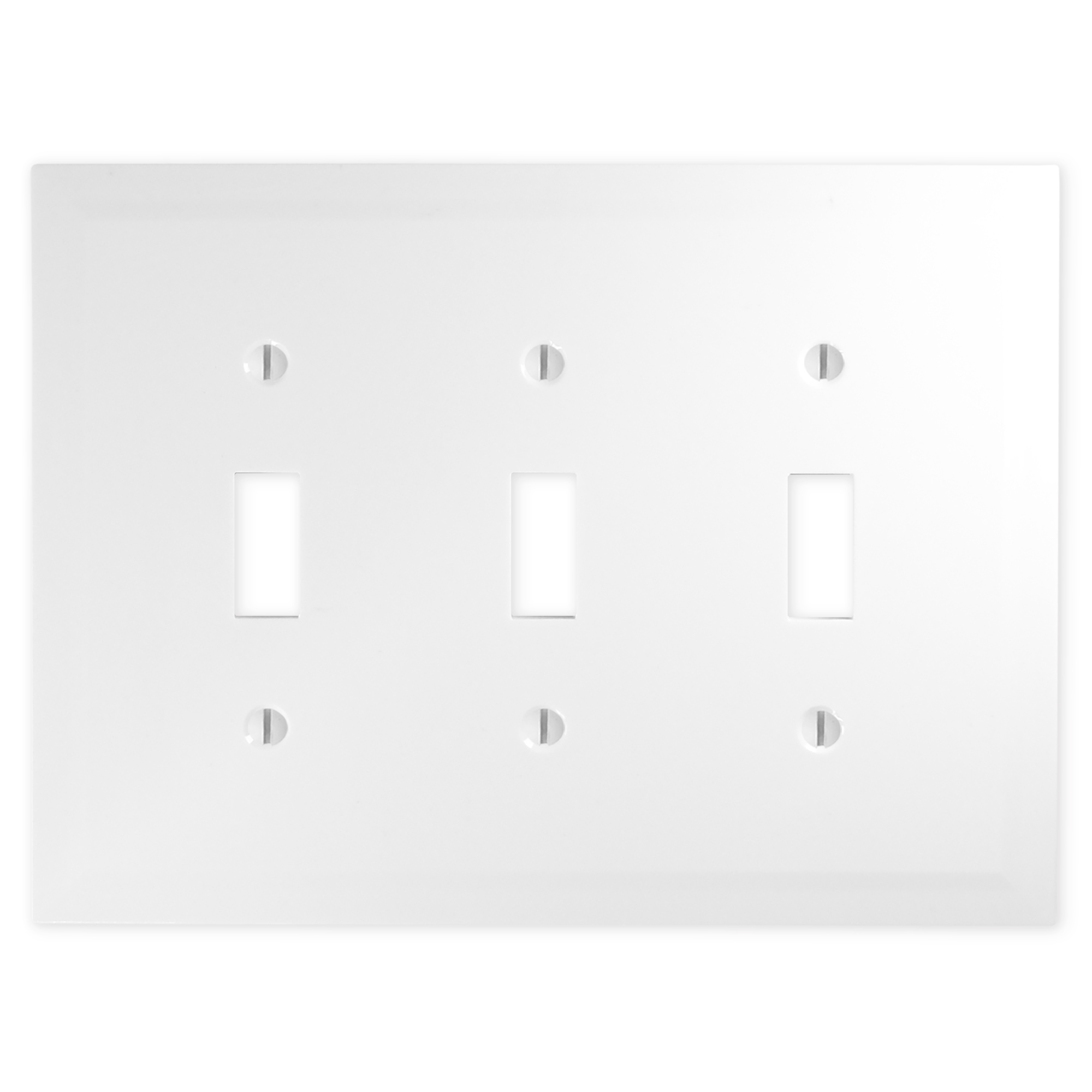Franklin Brass Diamond Plate Triple Switch Wall Plate in Polished ...