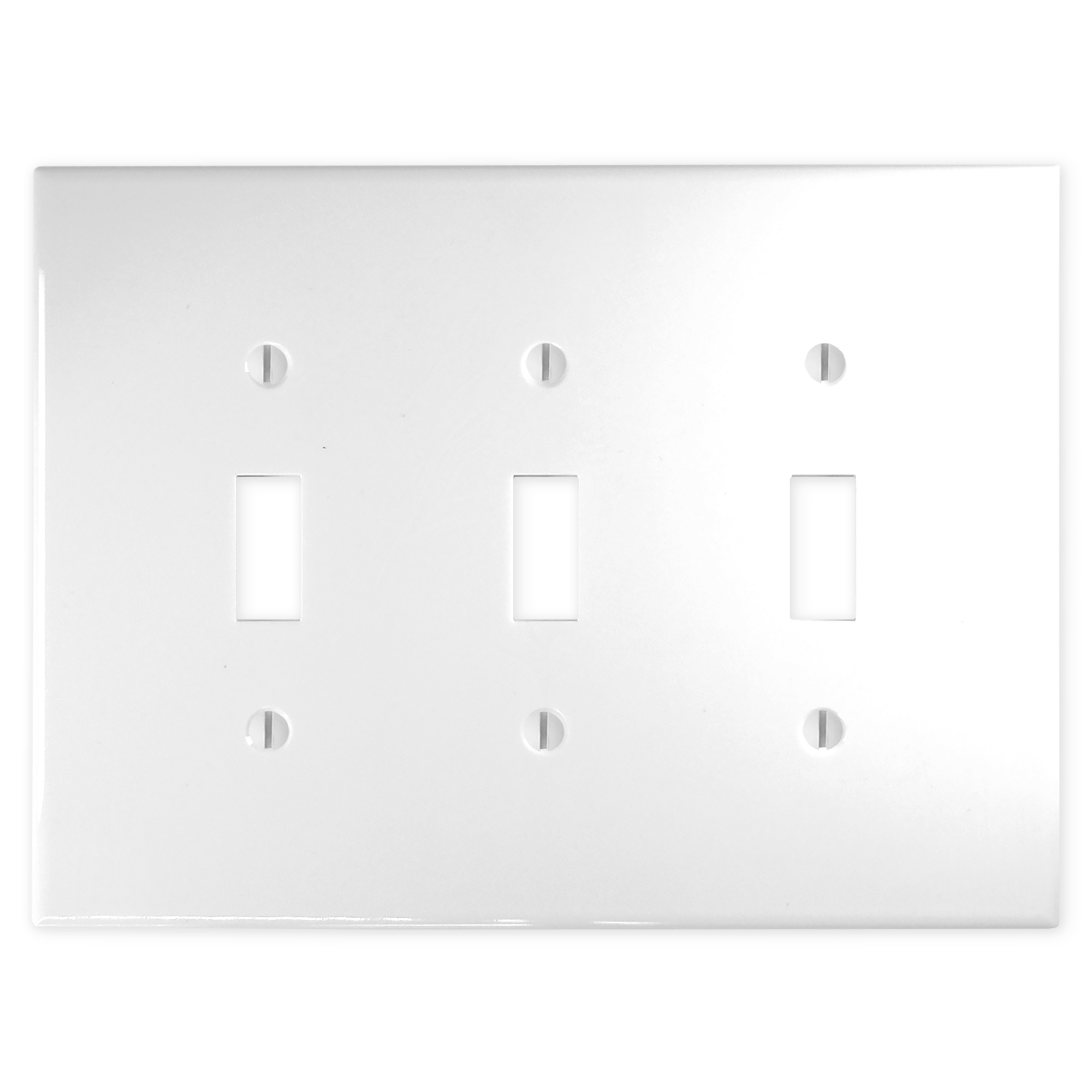 Franklin Brass Diamond Plate Triple Switch Wall Plate in Polished ...