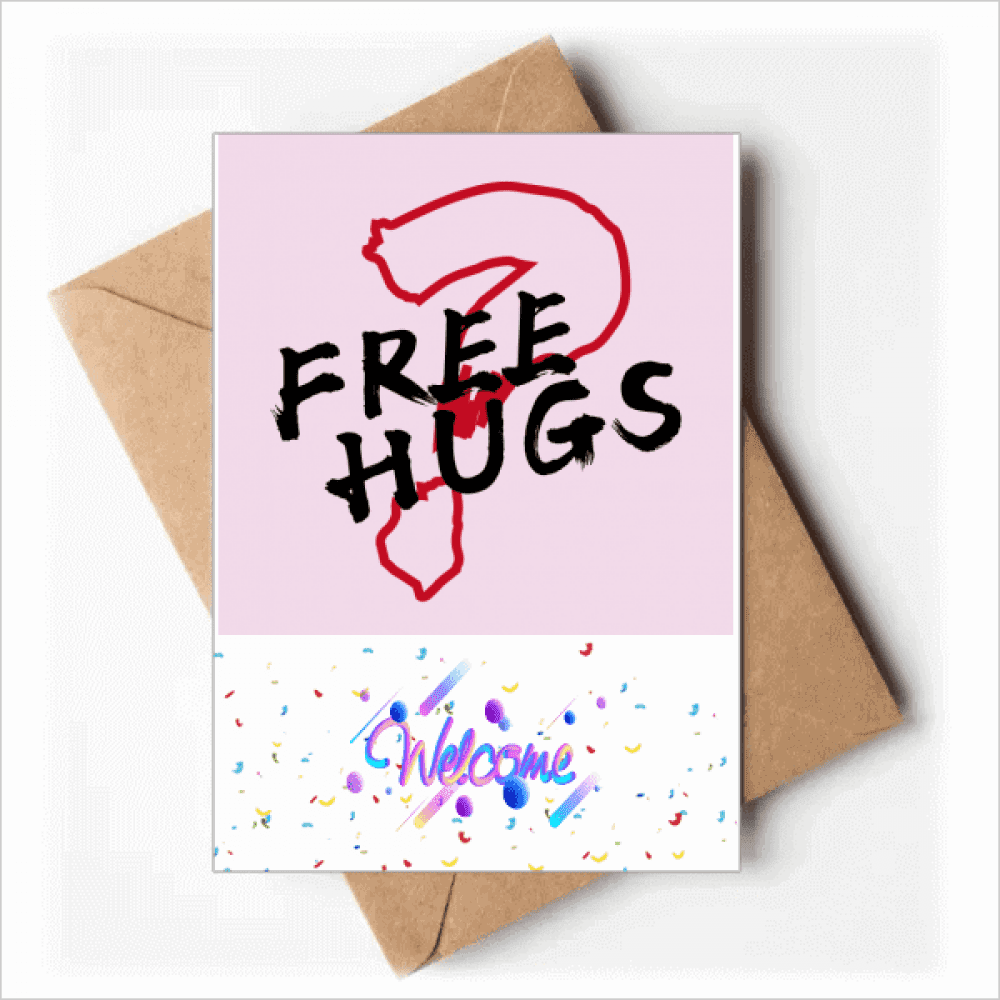 Question Hug Request Socializing Welcome Back Greeting Cards Envelopes ...