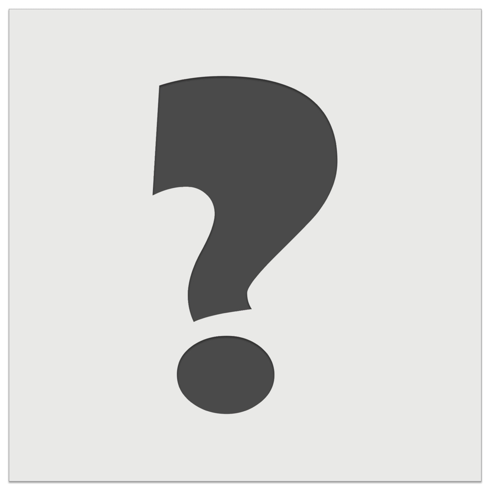 Question Mark Bold DIY Cookie Wall Craft Stencil - 3.5 Inch - Walmart.com